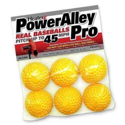 Heater Sports PowerAlley Pro Yellow Dimpled Pitching Machine Balls ...