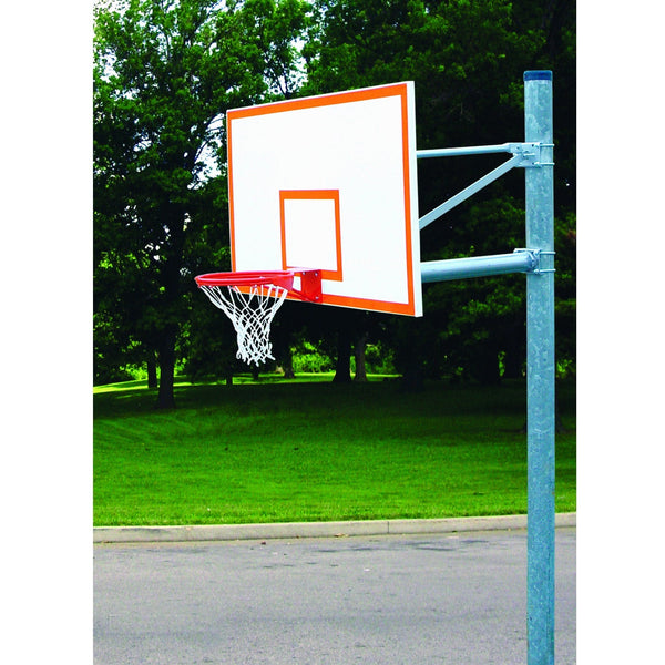 Gared Heavy Duty 6-5/8" O.D. Straight Post Marked Steel Backboard Bask ...