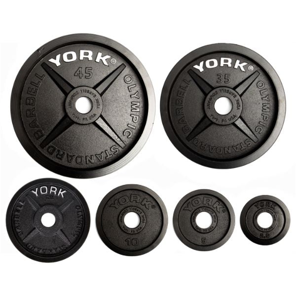 York Barbell Legacy Precision Milled Cast Iron Weight Plate Sets ...