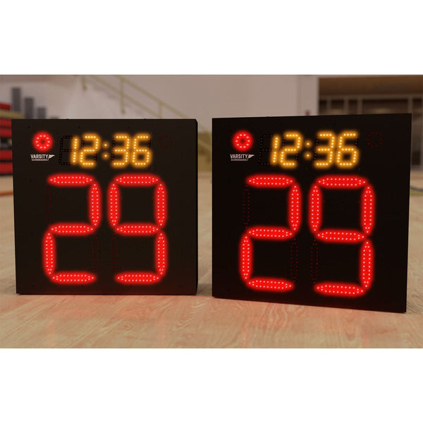 Varsity Scoreboards 2212 Basketball Shot Clocks (Pair) w/ 4" Game Time ...