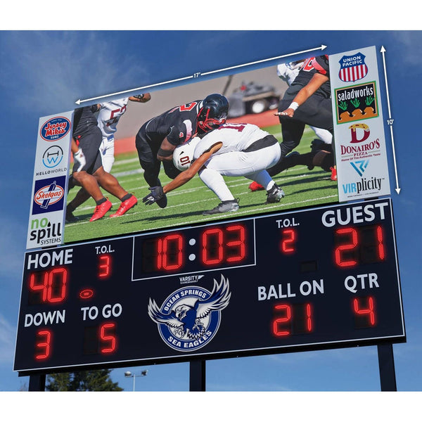 Varsity Scoreboards Outdoor LED Video Display Boards (17'x9') – Athletequip