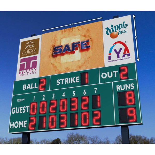 Varsity Scoreboards Outdoor LED Video Display Boards (8'x6') – Athletequip